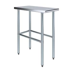 KUTLER 30 in. x 18 in. Stainless Steel Kitchen Prep Table with Bottom ...