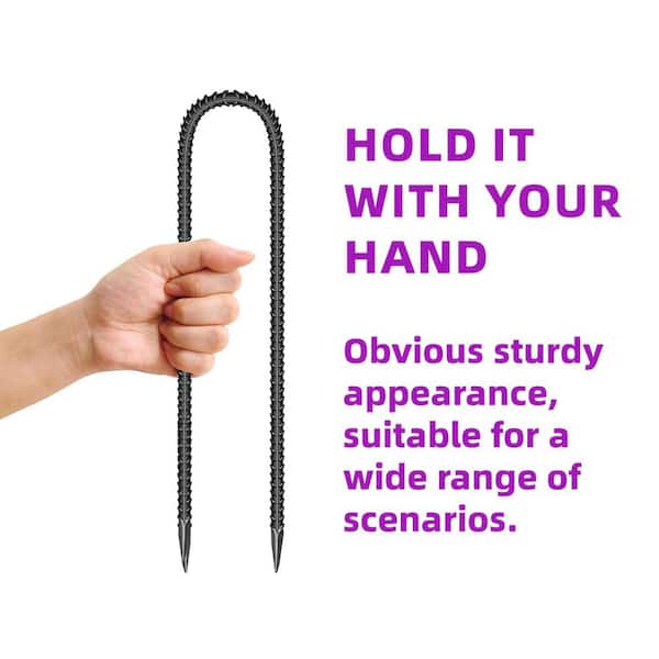 ATENGNES 12 in. Heavy Duty Galvanized Steel U-Shape Hook Rebar Stake ...