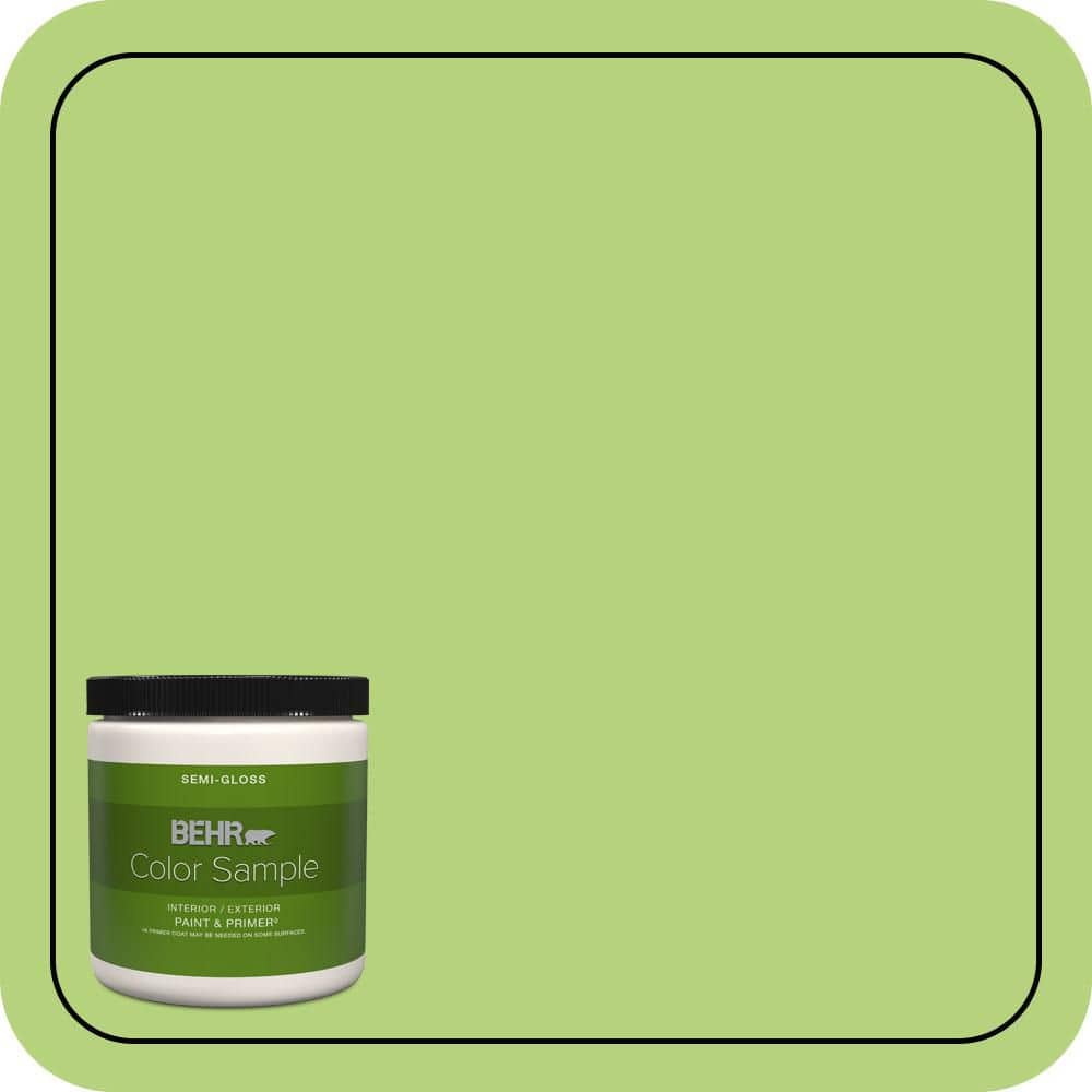 BEHR PREMIUM PLUS 8 oz. #420B-4 Tart Apple Semi-Gloss Interior/Exterior ...