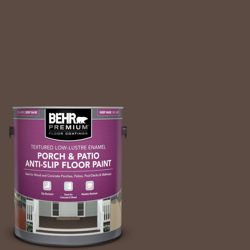 BEHR PREMIUM 1 gal. #SC-105 Padre Brown Textured Low-Lustre Enamel ...