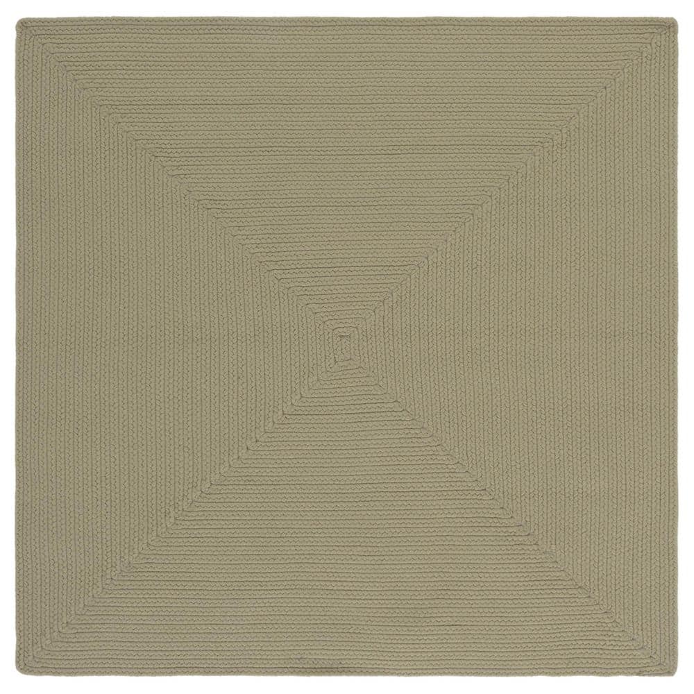 SAFAVIEH Braided Sage 4 ft. x 4 ft. Machine Washable Solid Color ...