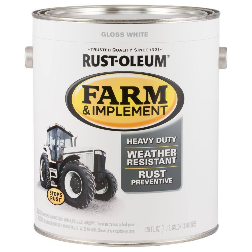 Reviews for Rust-Oleum 1 gal. Farm Equipment Gloss White Enamel Paint ...