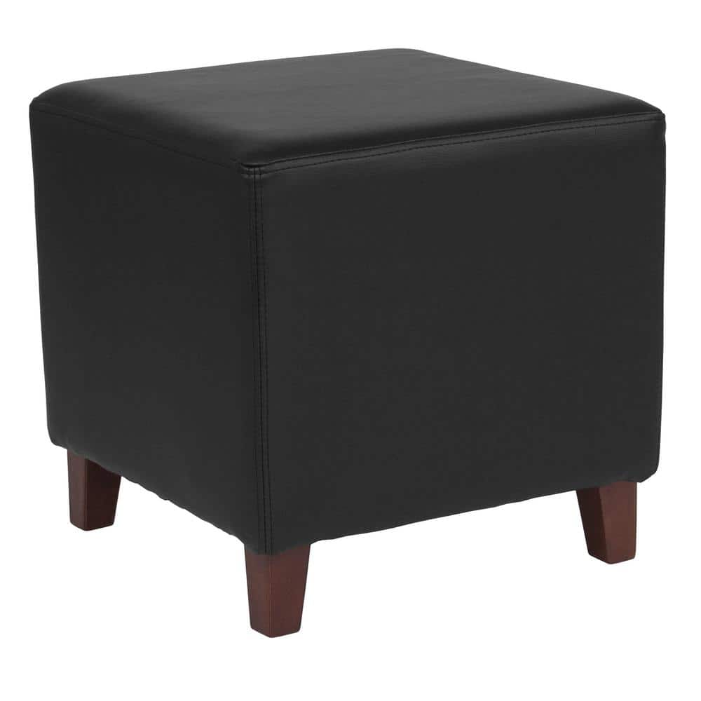 Carnegy Avenue Black Leather Ottoman CGA-QY-226125-BL-HD - The Home Depot