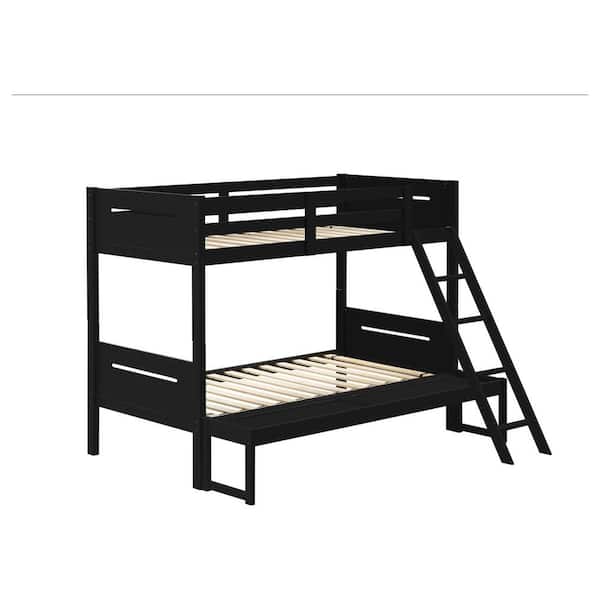Coaster Littleton Black Twin Over Full Bunk Bed 405052BLK - The Home Depot