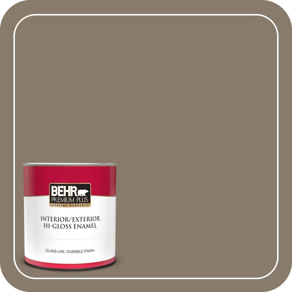 BEHR PREMIUM PLUS 1 qt. #PPU7-24 Native Soil Hi-Gloss Enamel Interior ...