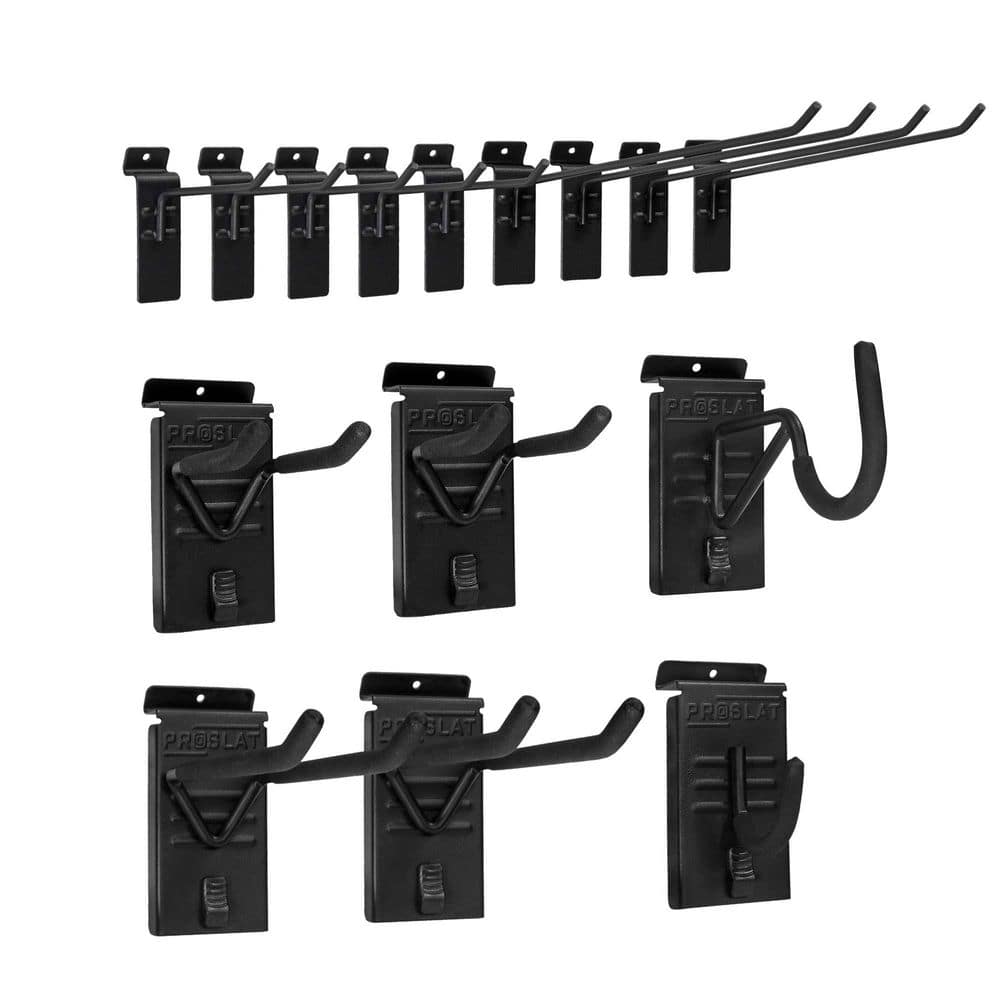 Proslat Stealth 15 Piece Starter Slat Wall Panel 50 lb. Load Capacity ...