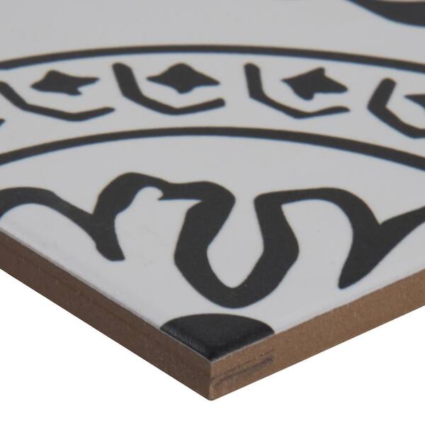 Buy Encaustic Cigno 8 in. x 8 in. Matte Porcelain Floor and Wall Tile ...