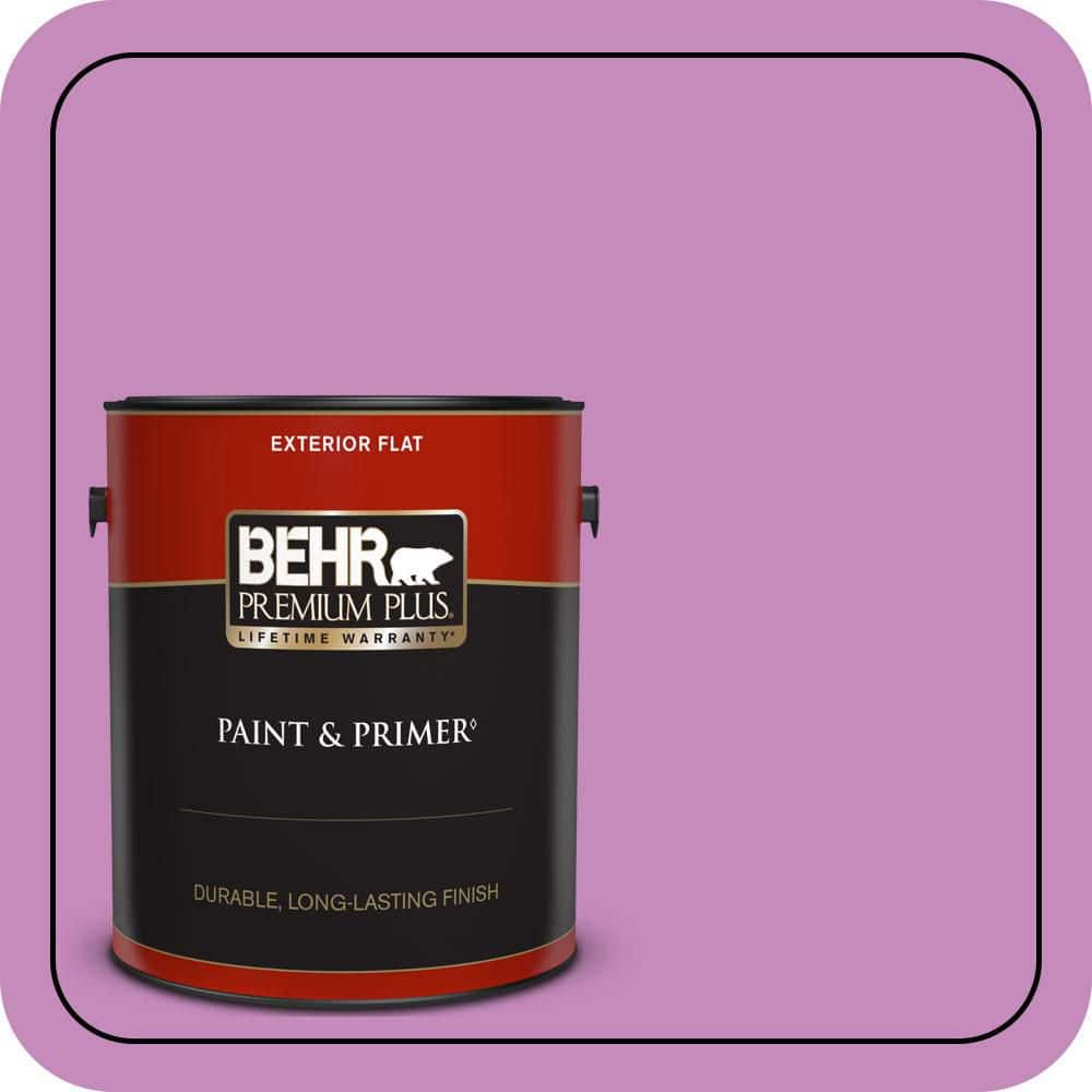 BEHR PREMIUM PLUS 1 gal. #P110-4 Rock Star Pink Flat Exterior Paint ...