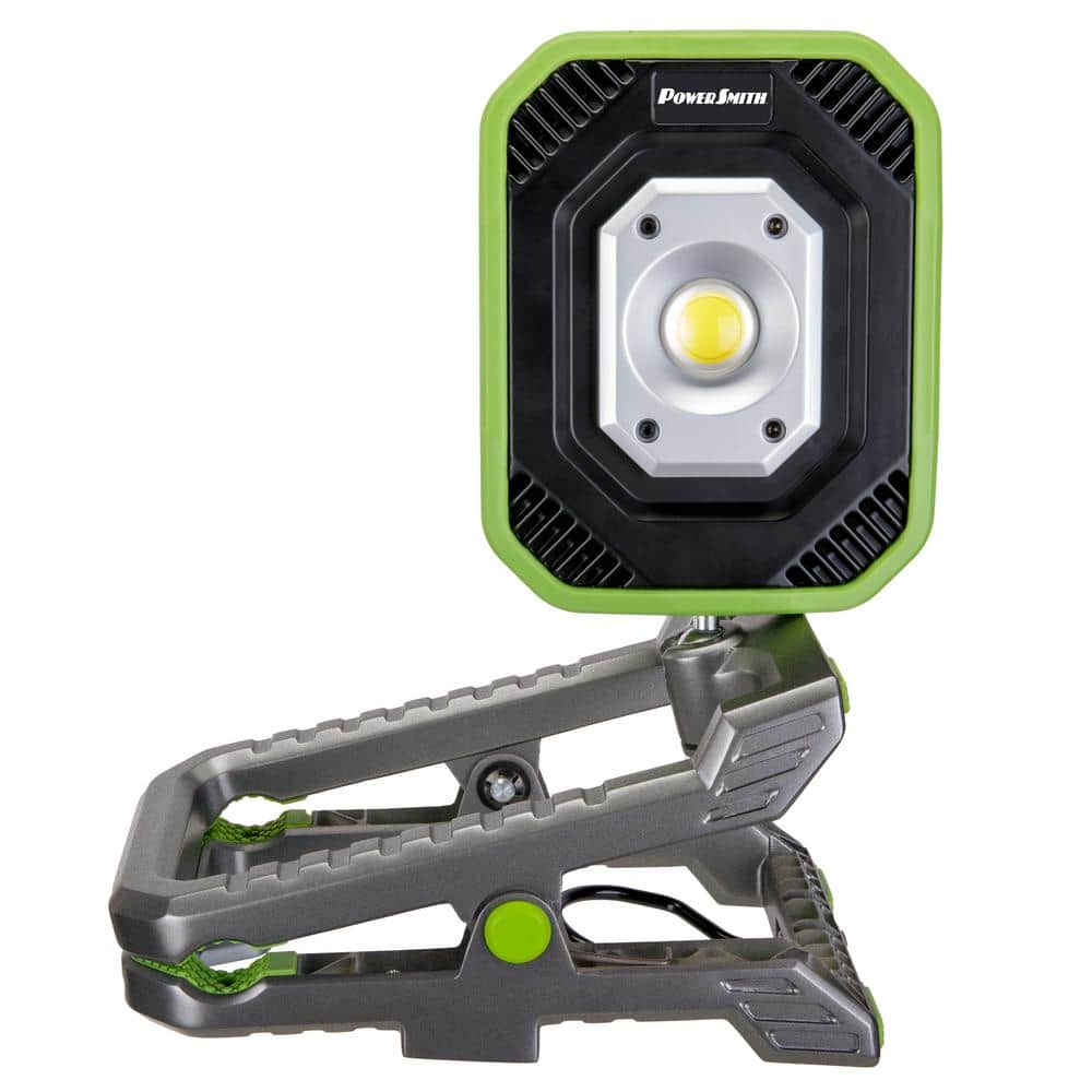 PowerSmith 3000 Lumen LED Clamp Light Dual-Power, Powered by 120V AC or ...