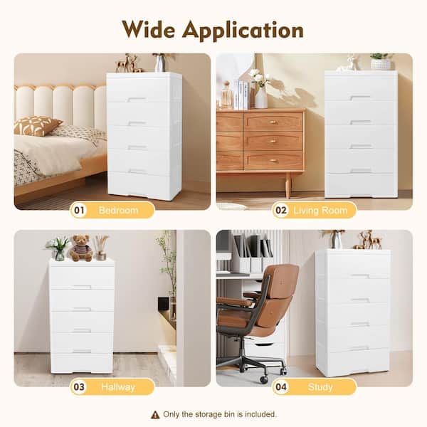Plastic cupboard with drawers store