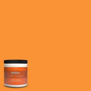 BEHR PREMIUM PLUS 8 oz. #P240-7 Joyful Orange Semi-Gloss Interior ...