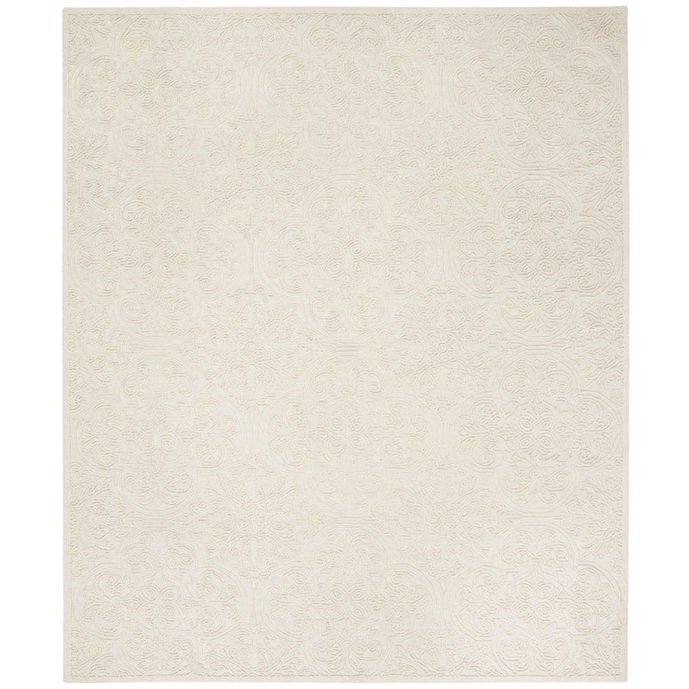 SAFAVIEH Martha Stewart Ivory 8 ft. x 10 ft. Moroccan High-Low Area Rug ...