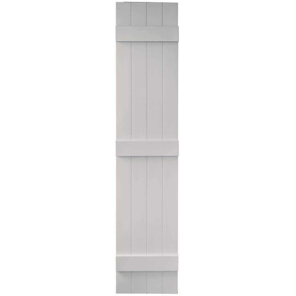 Builders Edge 14 in. x 67 in. Board-N-Batten Shutters Pair, 4 Boards ...