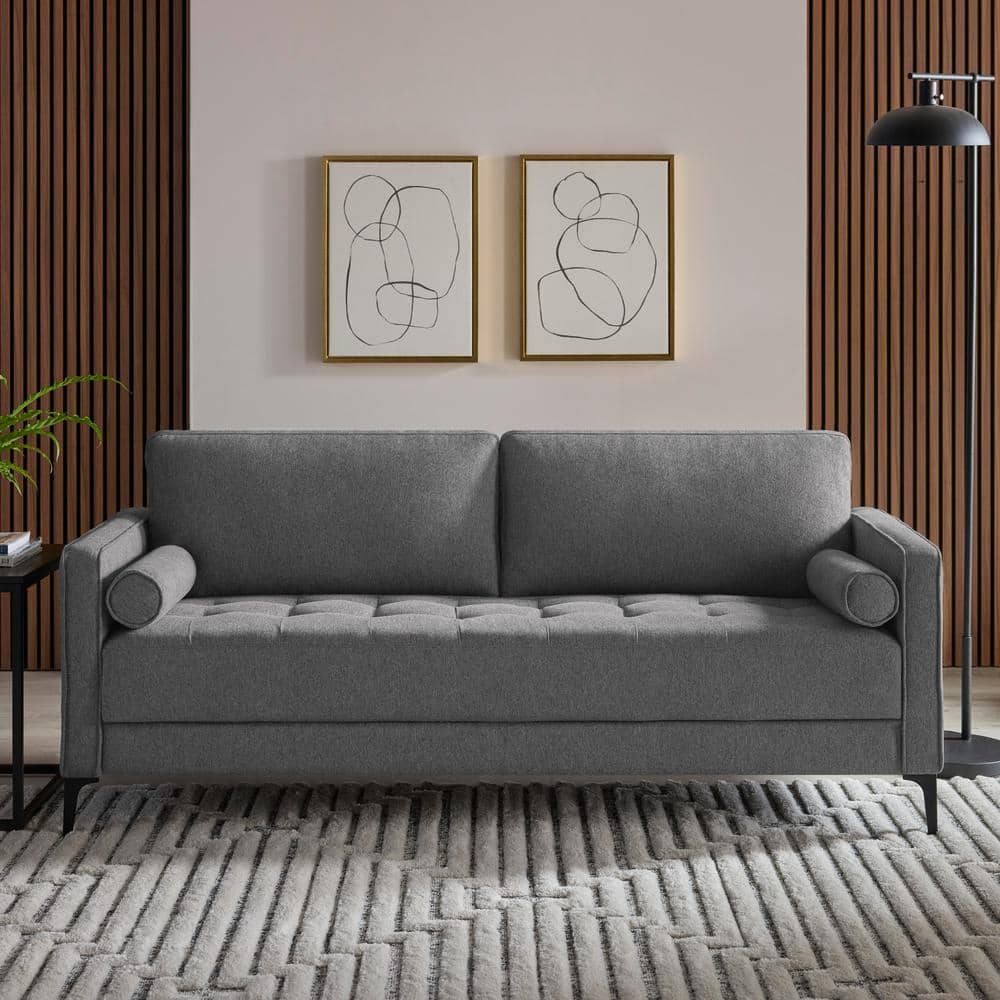 Grey fabric couch store