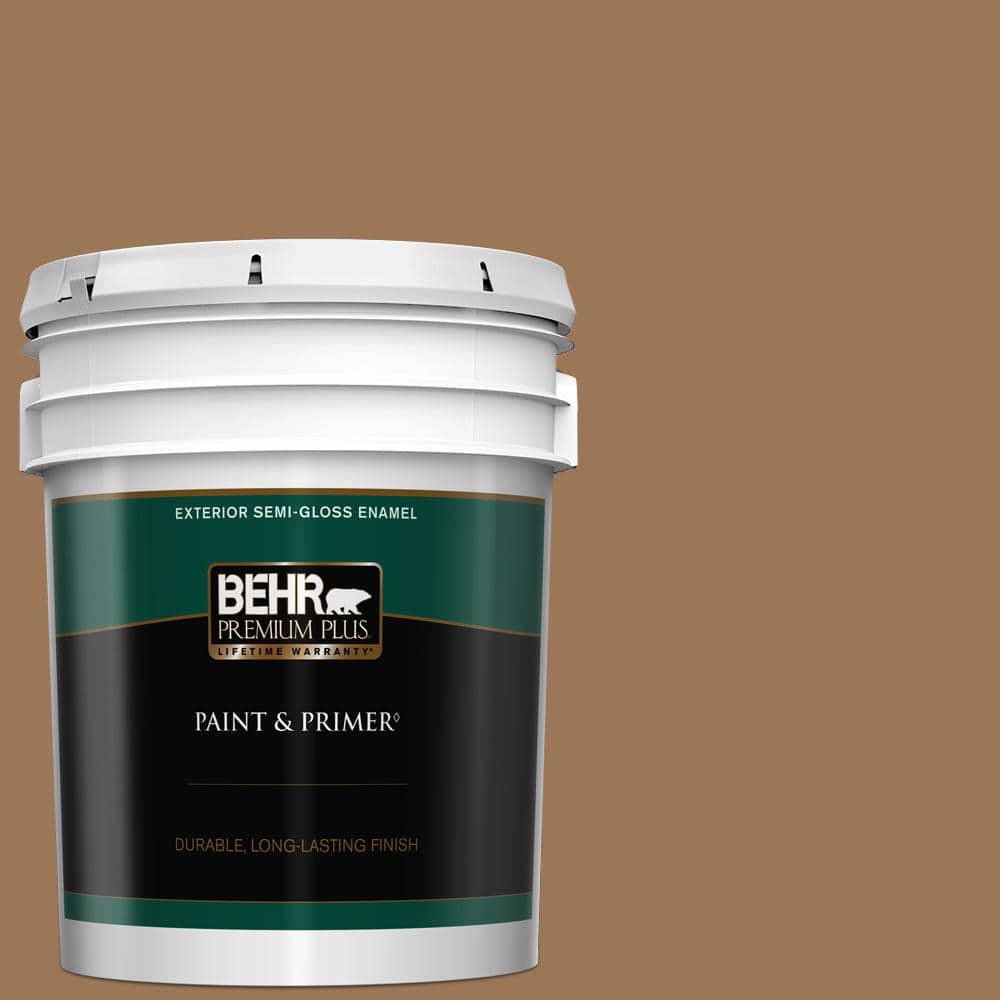 BEHR PREMIUM PLUS 5 gal. #PPU4-02 Coco Rum Semi-Gloss Enamel Exterior ...