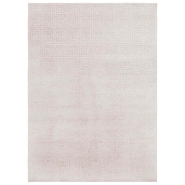 SAFAVIEH Pattern and Solid Ivory 5 ft. x 8 ft. Abstract Geometric Area ...