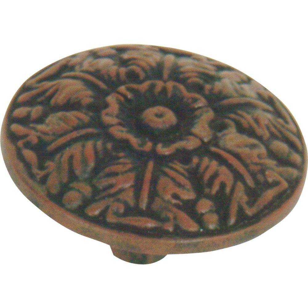 Hammered Collection 1-1/2 in. Rust Round Cabinet Knob 138-R - The Home ...