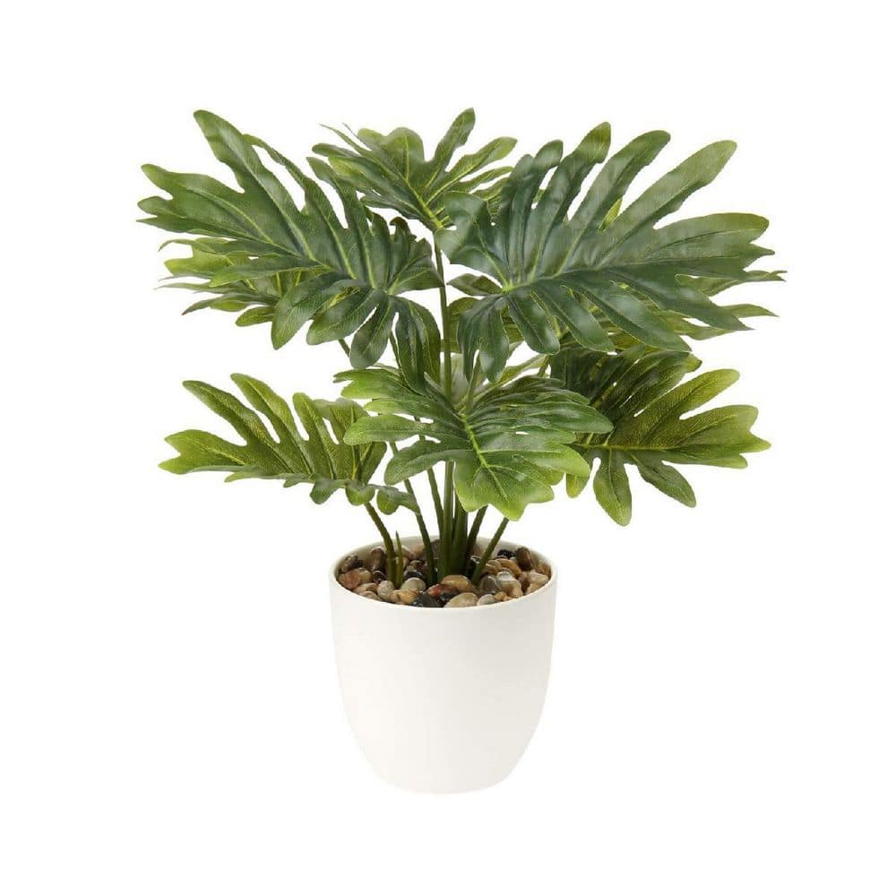 18 in. Indoor Artificial Monstera Plant Topiary in Pot HD8NPHBQ55 - The ...