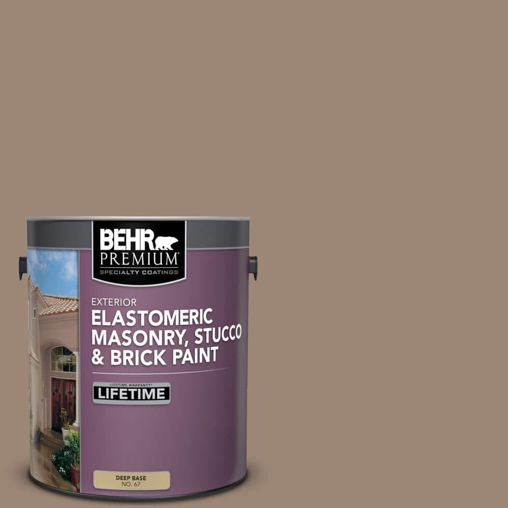 BEHR PREMIUM 1 gal. #PPU5-16 Earthnut Elastomeric Masonry, Stucco and ...