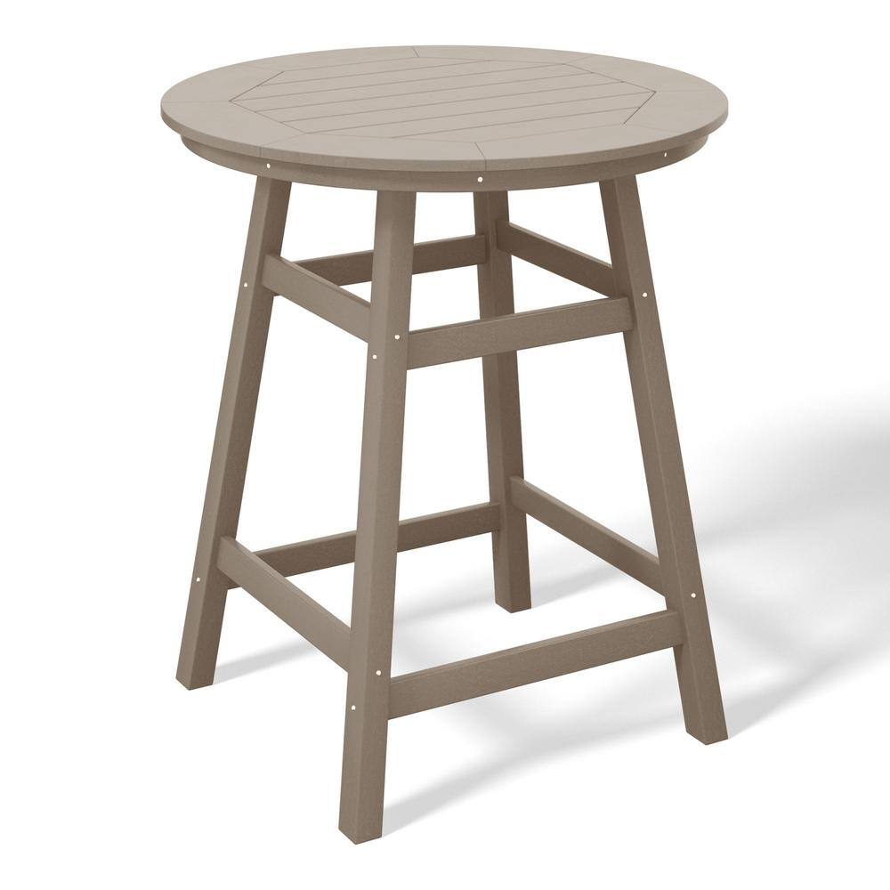 WESTIN OUTDOOR Laguna 35 in. Round HDPE Plastic All Weather Outdoor ...