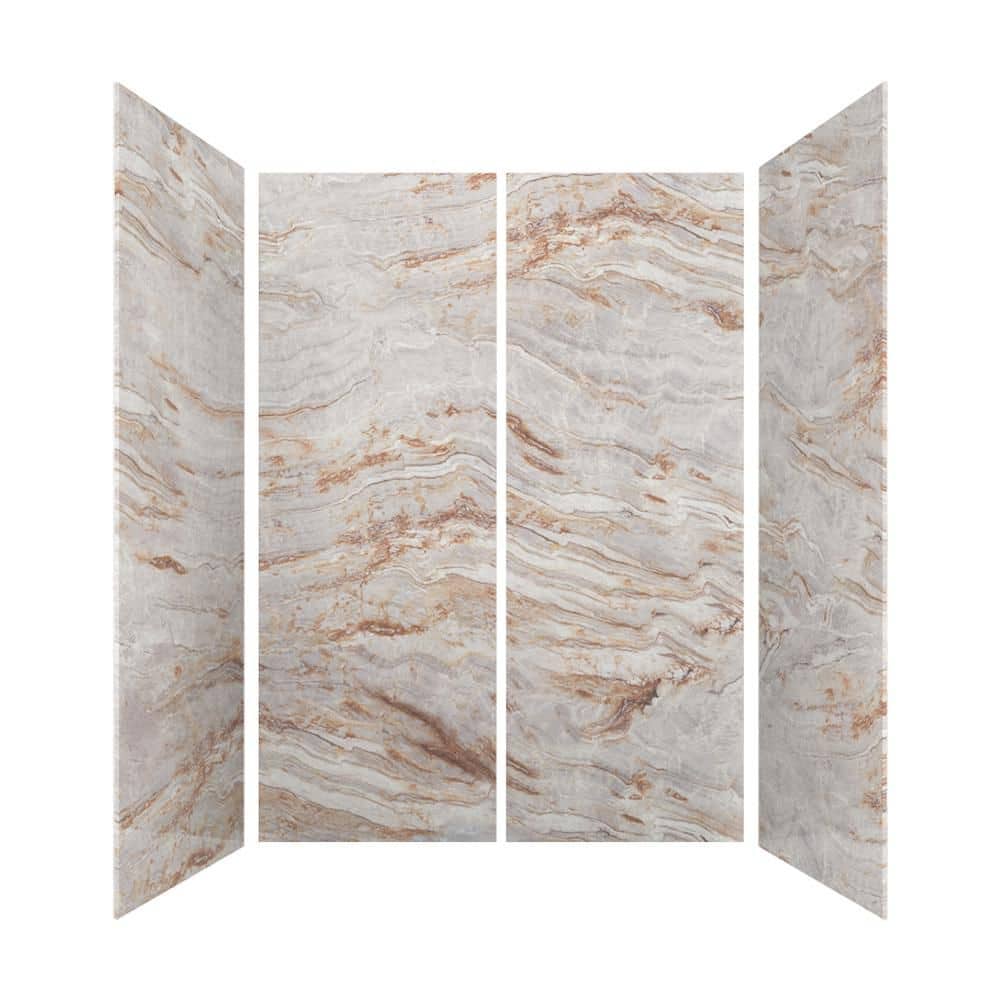 CASTICO 60 in. L x 32 in. W x 84 in. H Glue-Up Alcove Solid Composite ...