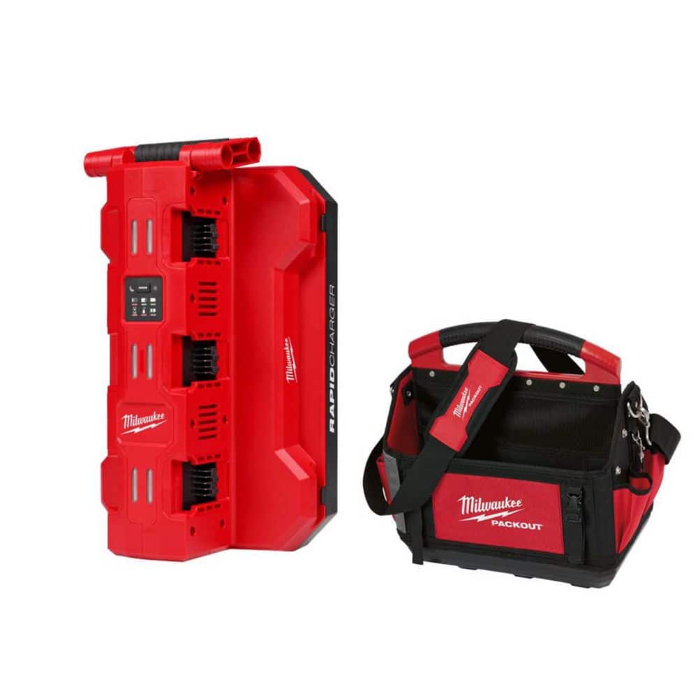 Milwaukee M18 18V PACKOUT 6-Port Daisy Chain Rapid Charger w/ 15 in ...