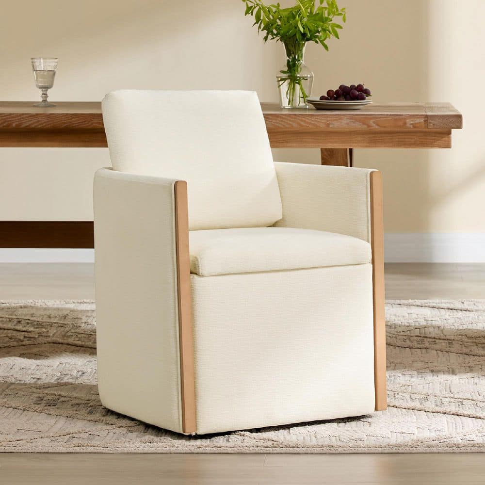 Spruce & Spring Tessa Beige Fabric Modern Upholstered Dining Chairs ...