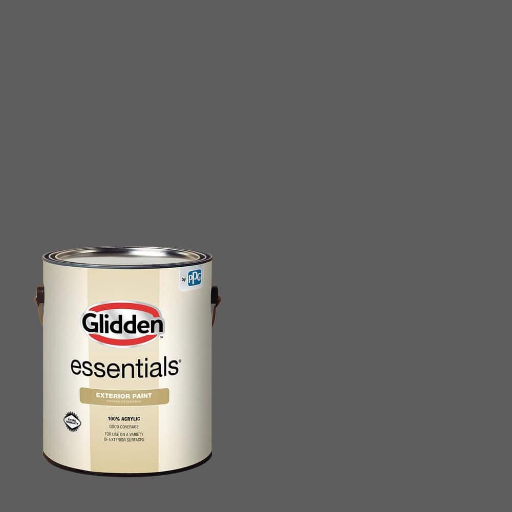 Glidden Essentials 1 gal. PPG0996-7 Summer Shadow Satin Exterior Paint ...