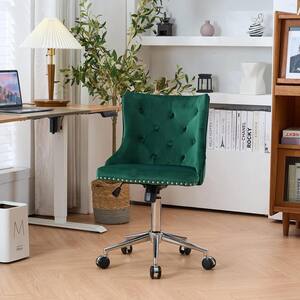 Karl home VINGLI Velvet Adjustable Height Drafting Chair in Beige with ...