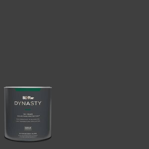 BEHR DYNASTY 1 qt. #ECC-10-2 Jet Black Semi-Gloss Exterior Stain ...