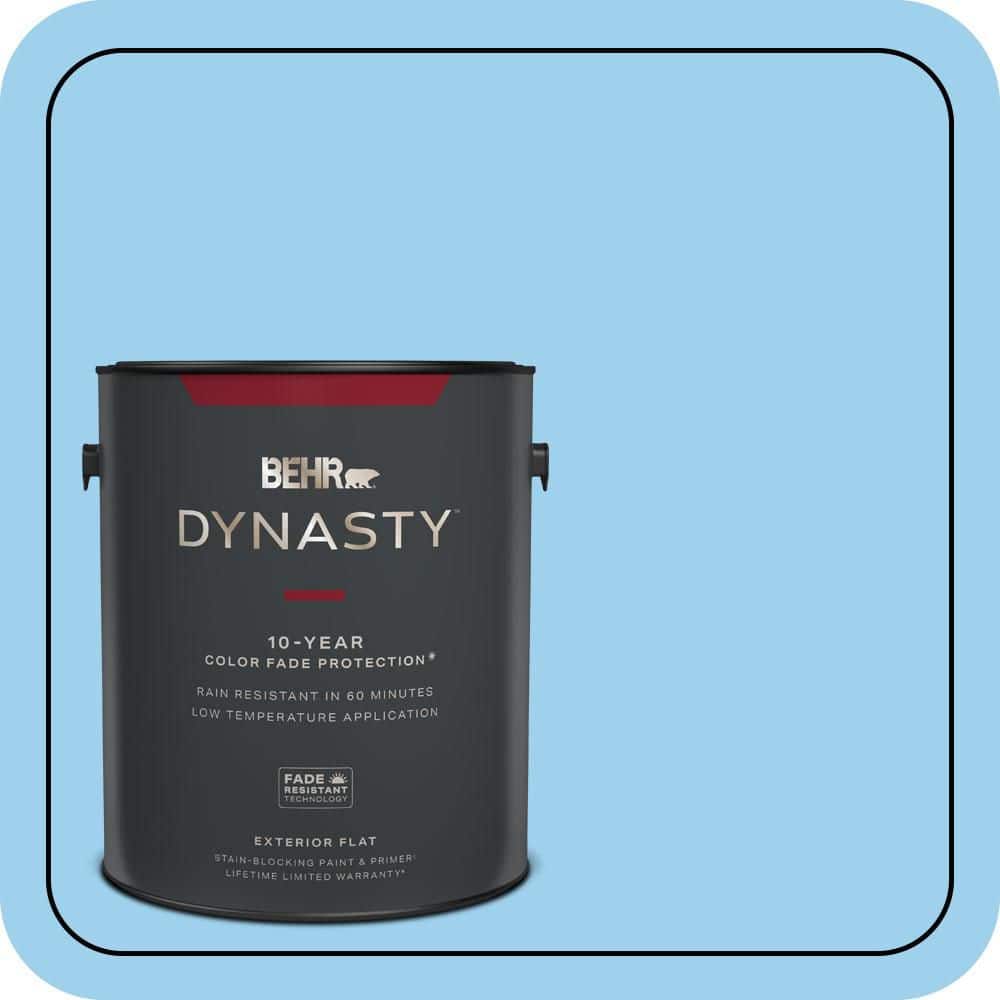 BEHR DYNASTY 1 gal. #P500-3 Spa Blue Flat Exterior Stain-Blocking Paint ...