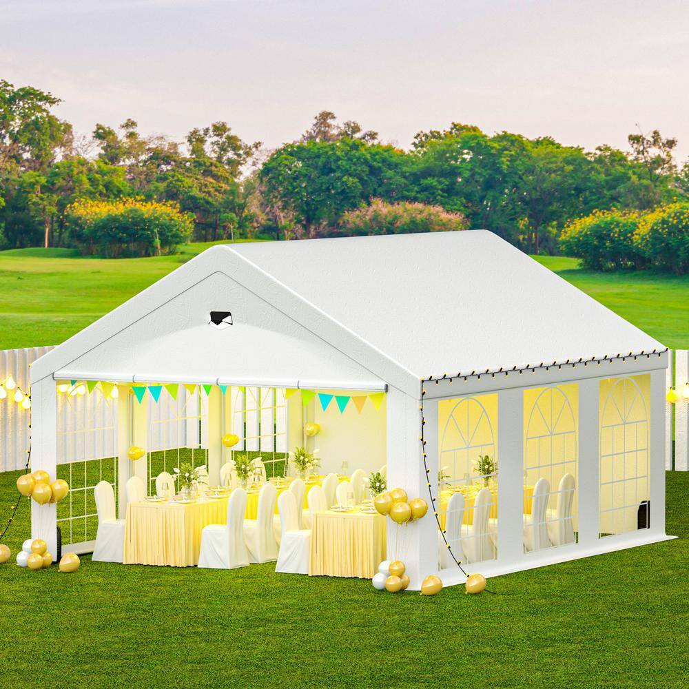 Have a question about FASHION FINESSE LLC 13 ft. x 26 ft. White Heavy Duty Party Canopy Tent ...
