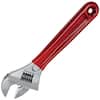 Klein Tools 1-1/8 in. Extra Capacity Adjustable Wrench with Plastic ...