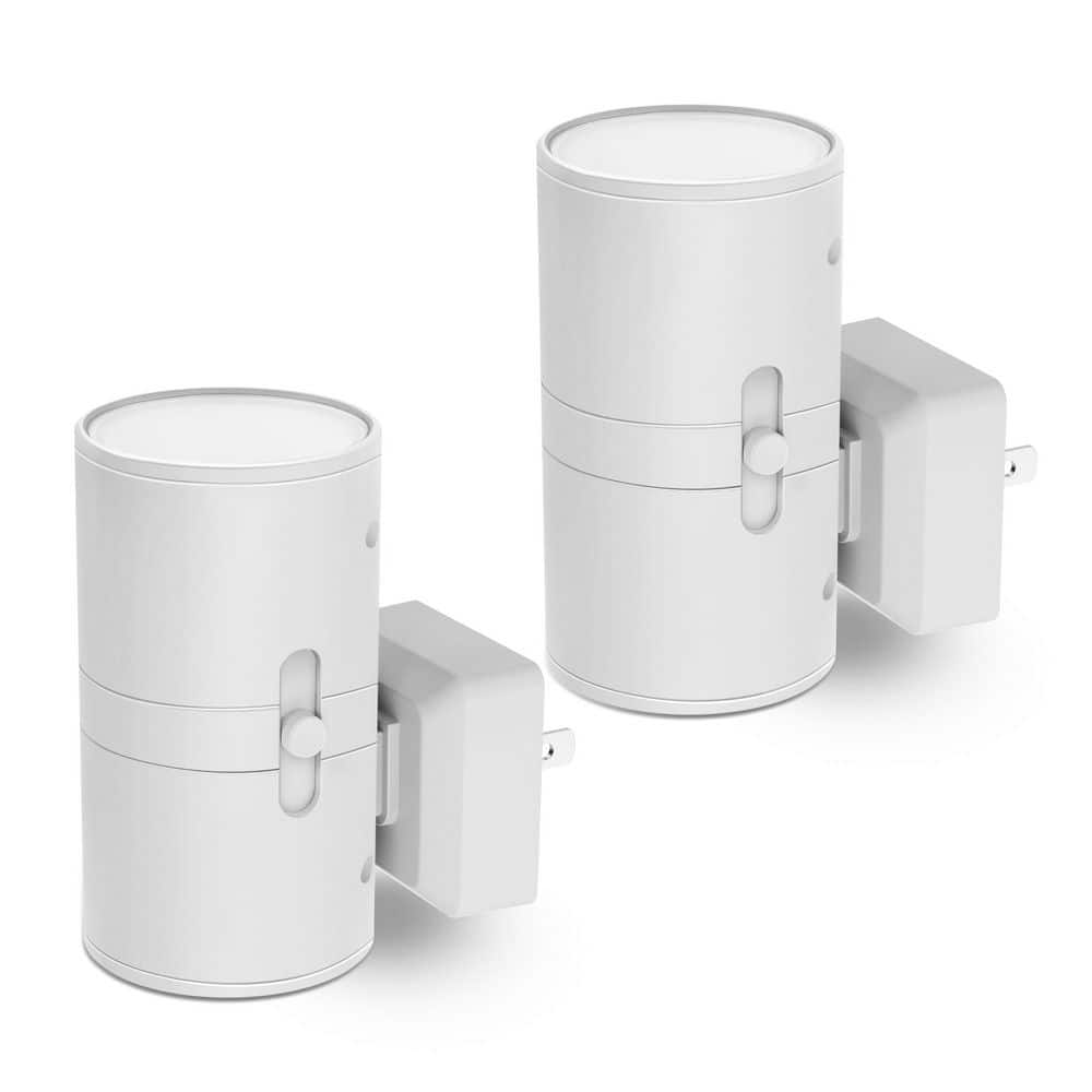 Emeritpro White LED Night Light Plug-in 2-Pack, 3000K Soft White, 0 ...