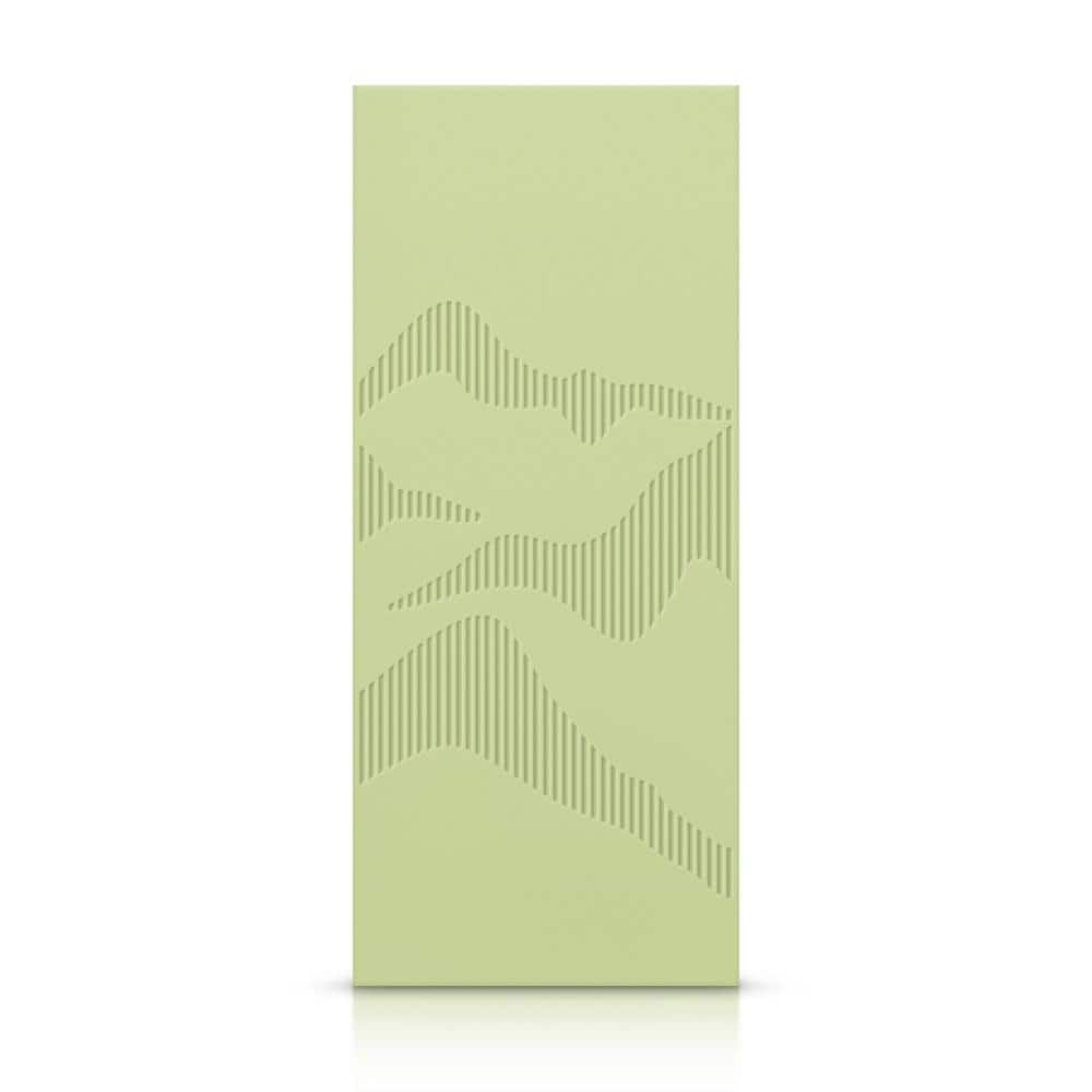 CALHOME 36 in. x 80 in. Hollow Core Sage Green Painted Composite MDF Interior Door Slab DMD-CNC ...