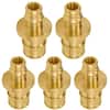 PLUMBFLEX 1/2 in. x 3/8 in. 90-Degree PEX A Expansion PEX Reducing Coupling, Lead Free Brass for ...
