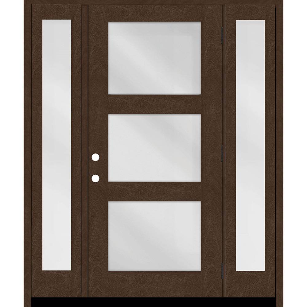 Steves & Sons Regency 64 in. x 80 in. Modern 3Lite Equal Clear Glass ...