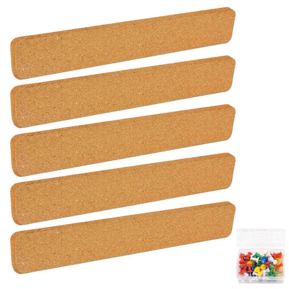 Afoxsos 12 x 2 in. Corkboard Strips Self Adhesive Peel and Stick with ...