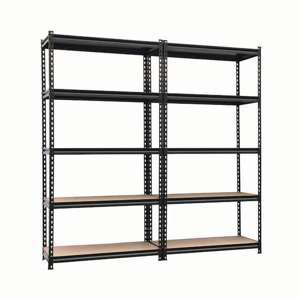 KING'S RACK Black 5-Tier Boltless Tier Height Adjustable Garage Steel ...