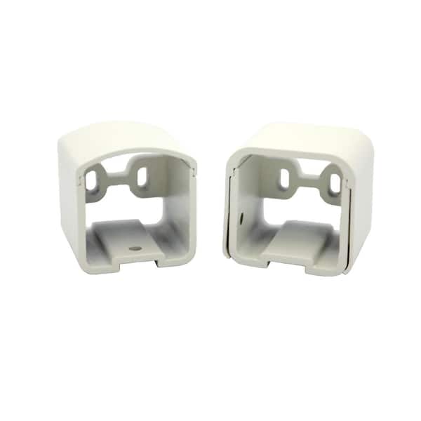 Pegatha Contemporary White Aluminum Textured Level Bracket Kit (2-Piece ...