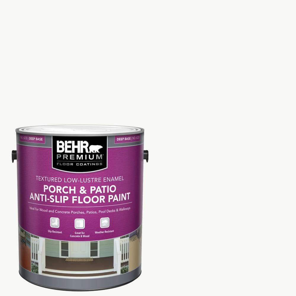 BEHR PREMIUM 1 gal. Deep Tint Base White Textured Low-Lustre Enamel ...