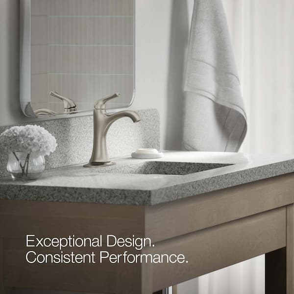 KOHLER Sundae Single Handle Single Hole Bathroom Faucet in Vibrant ...