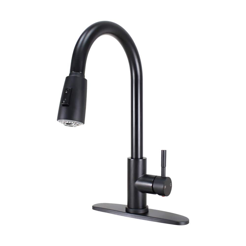 WASSERMAN FAUCETS Single Handle High Spout Pull-Down Dual Sprayer ...