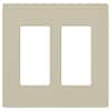 Lutron Claro 2 Gang Wall Plate for Decorator/Rocker Switches, Satin ...