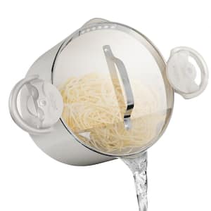 EATEX Black Ceramic Aluminum Nonstick Pasta Pot with Strainer and Lid 5 ...