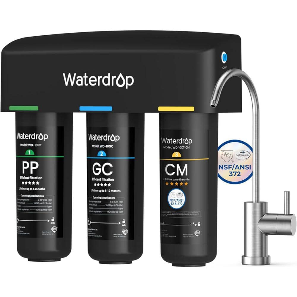 Waterdrop TSB-CM Under Sink Water Filter System, NSF/ANSI 42 Certified ...