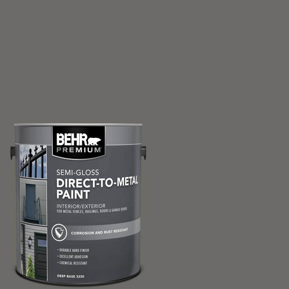 BEHR PREMIUM 1 gal. #PPU18-18 Mined Coal Semi-Gloss Direct to Metal ...