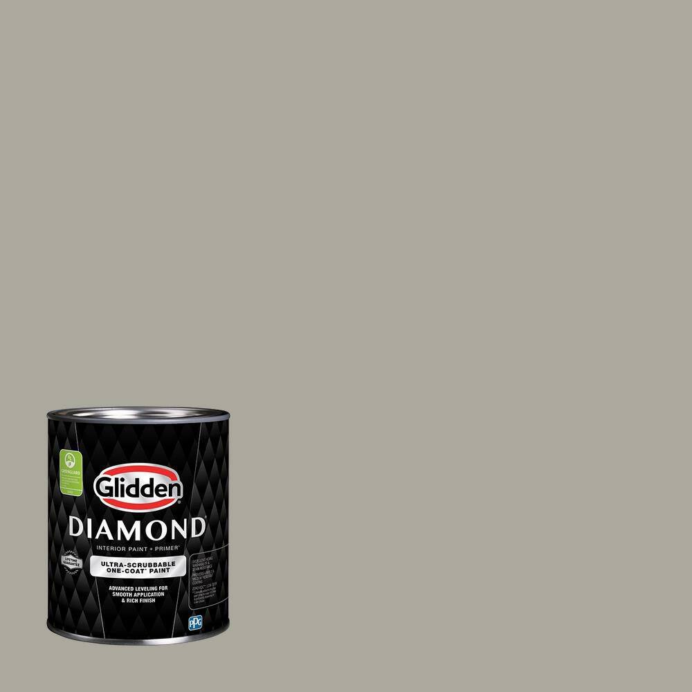 Glidden Diamond 1 qt. PPG1007-4 Hot Stone Flat Interior Paint with ...