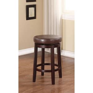 Boraam Magellan 24 in. Brandy Swivel Cushioned Bar Stool 43024