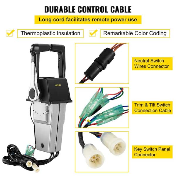 Buy Boat Throttle Remote Control Box Twin Binnacle Outboard Remote ...